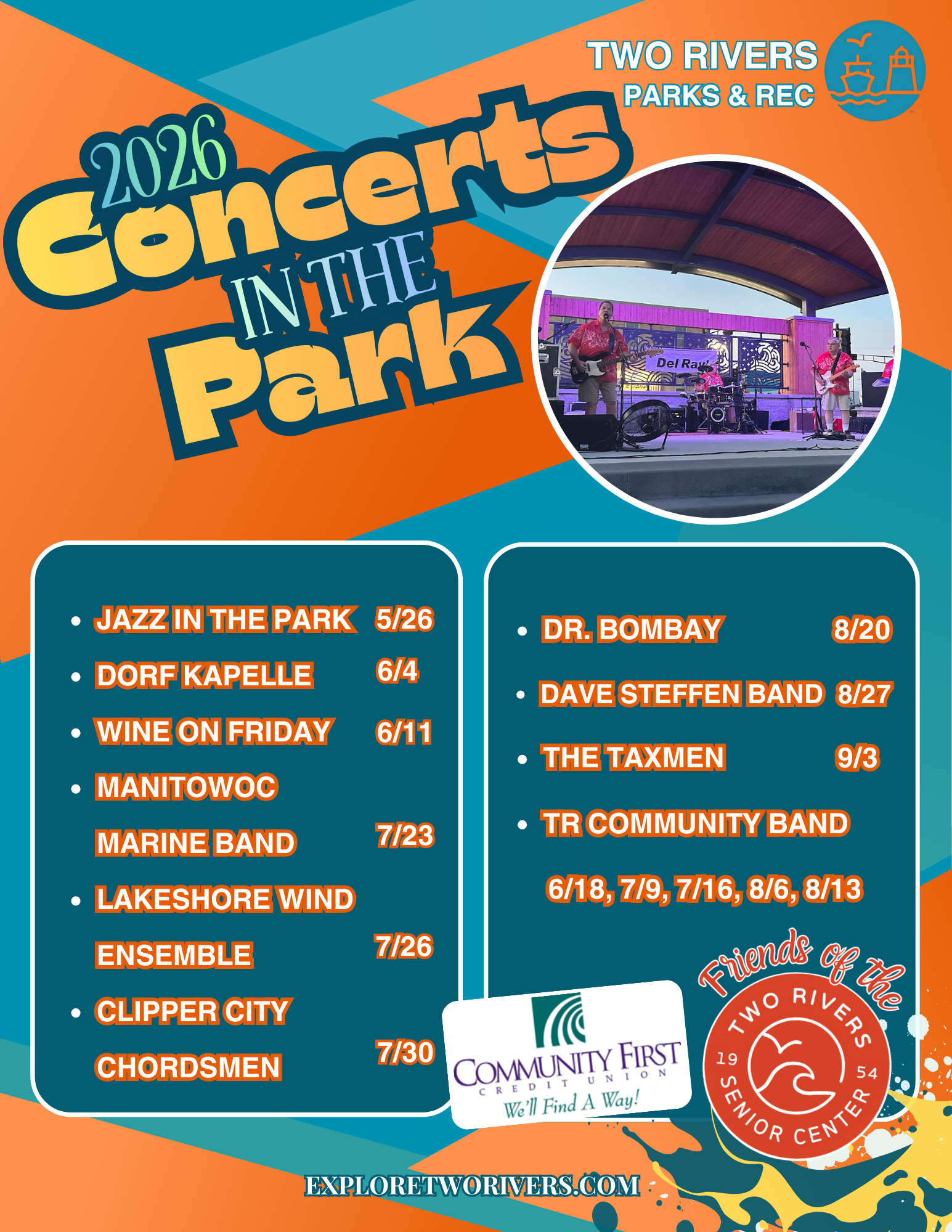 Concerts in the Park: Dr. Bombay | Two Rivers Wisconsin