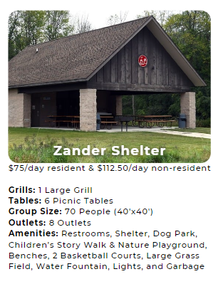 Shelter Rentals | Two Rivers Wisconsin