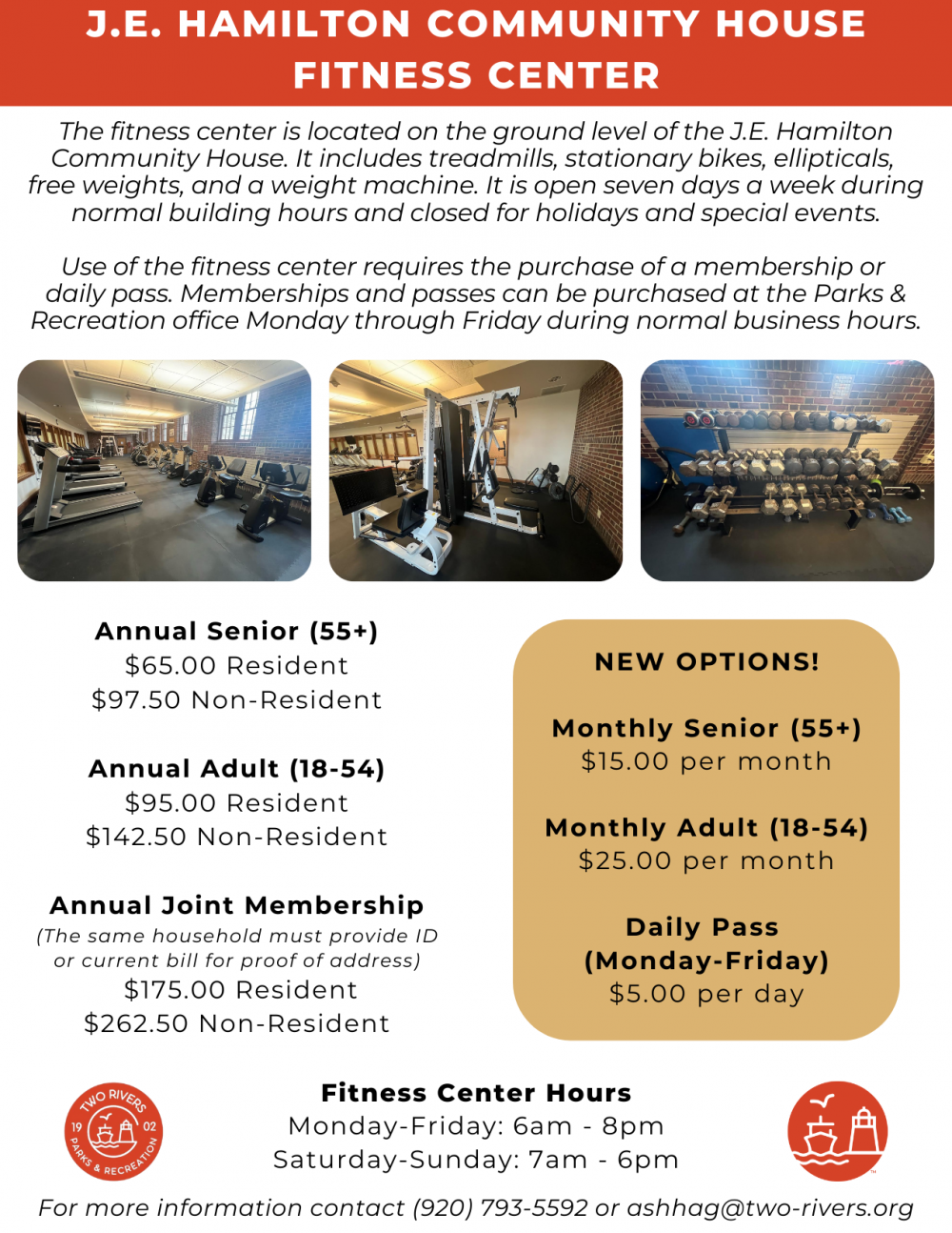 Fitness Center | Two Rivers Wisconsin